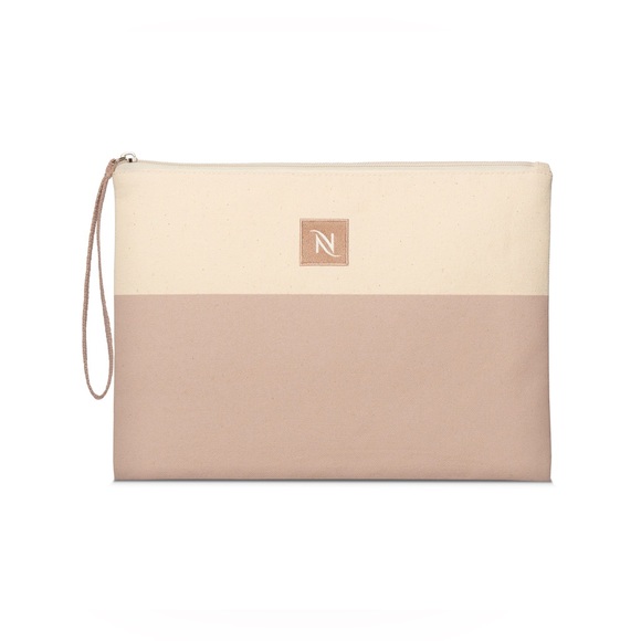 Nespresso | Bags | Nespresso Beige Upcycled Beach Pouch | Poshmark